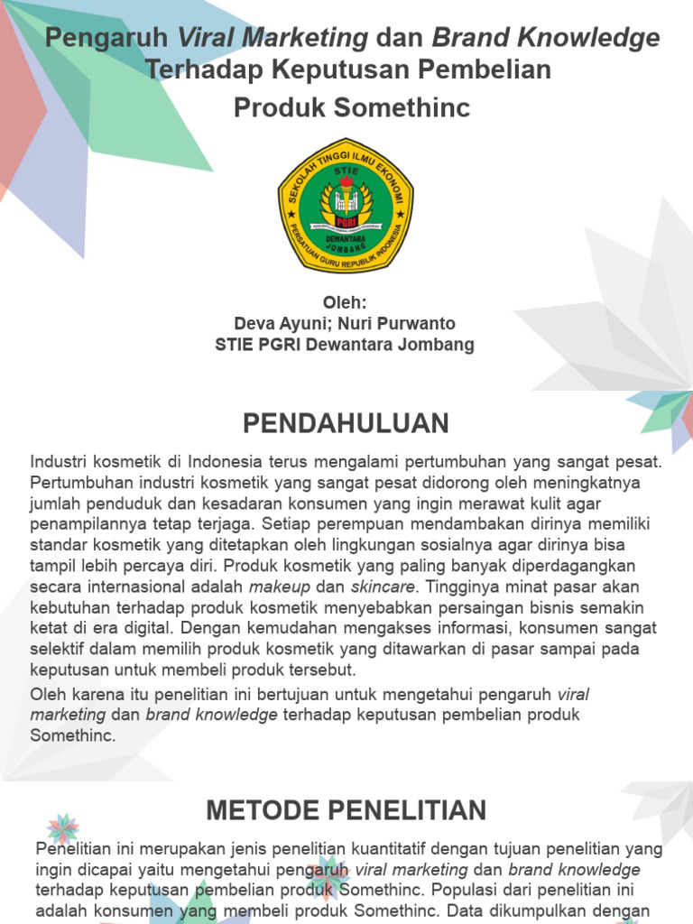 Pengaruh Viral Marketing Dan Brand Knowledge Terhadap Keputusan Pembelian - Deva Ayuni - Deva ...