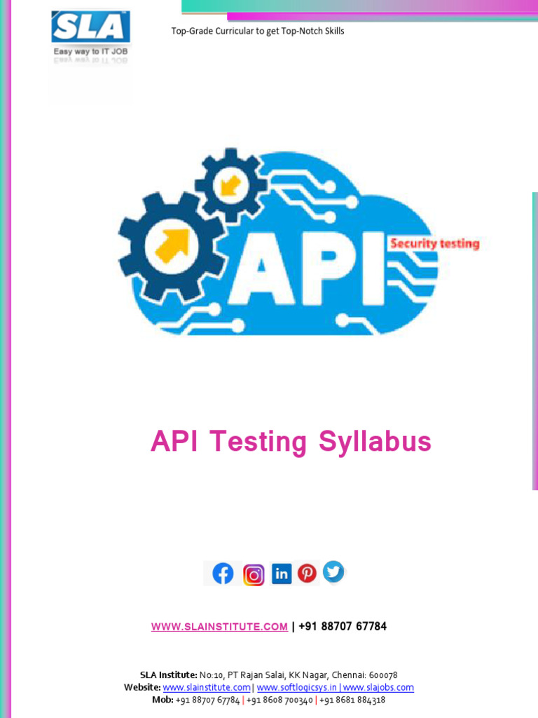 API Testing Course Syllabus | PDF | Software Engineering | Information ...