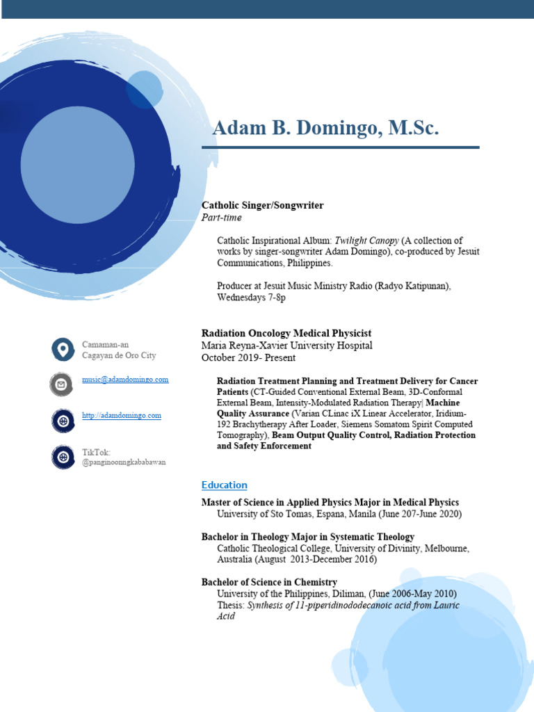 Maria Reyna Xavier University Hospital - Adam Domingo MSC Info | PDF