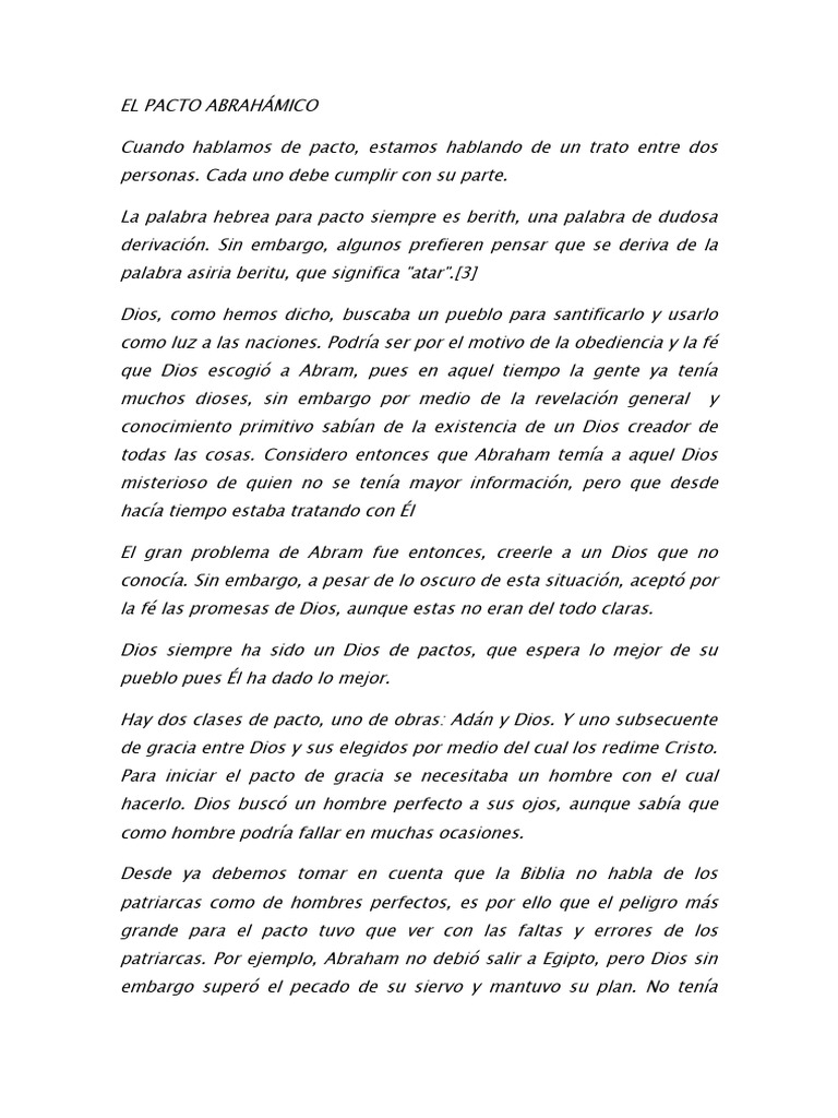 El Pacto Abrahámico | PDF | Abrahán | Ismael