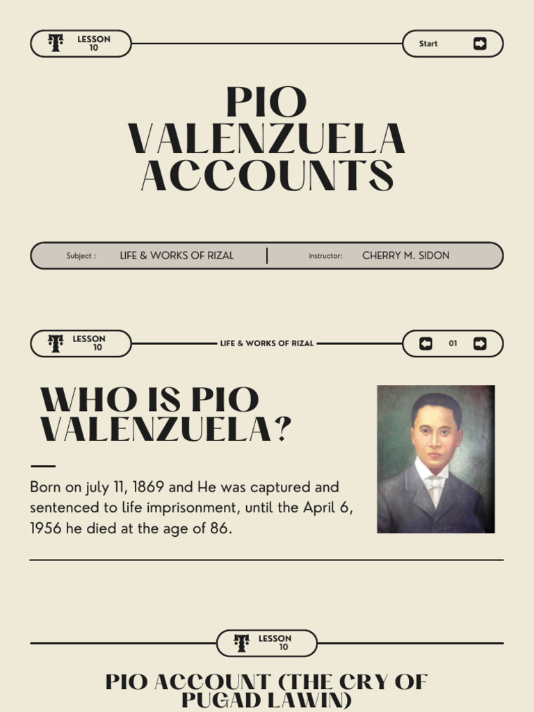 Rizal Lesson 10 Pio Valenzuela Accounts | PDF | 2nd Millennium ...