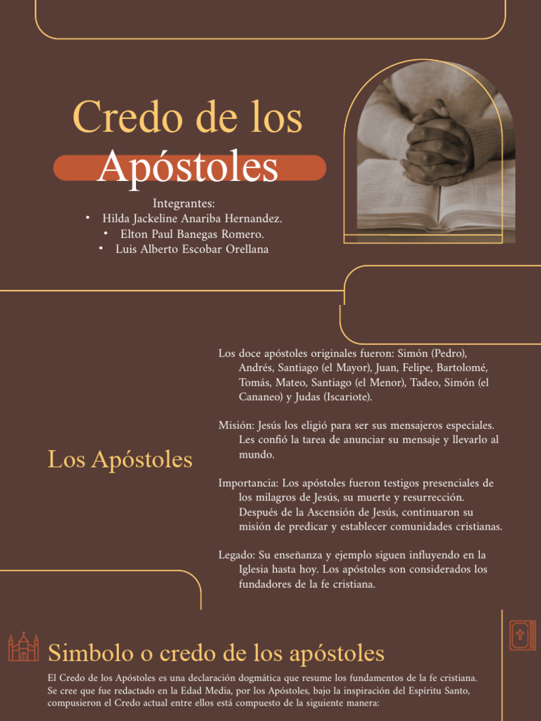 Credo de Los Apostoles | PDF | La resurrección de Jesús | Jesús