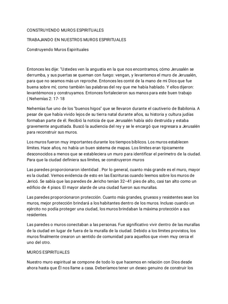 Construyendo Muros | PDF