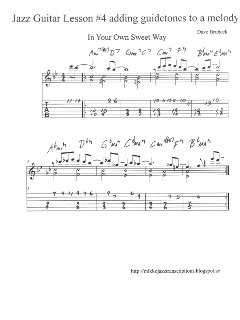 Jazz Guitar Lesson #4 | PDF