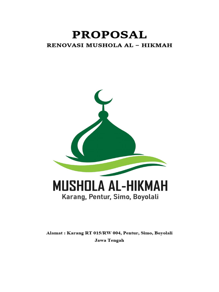 Contoh Proposal Renovasi Mushola | PDF