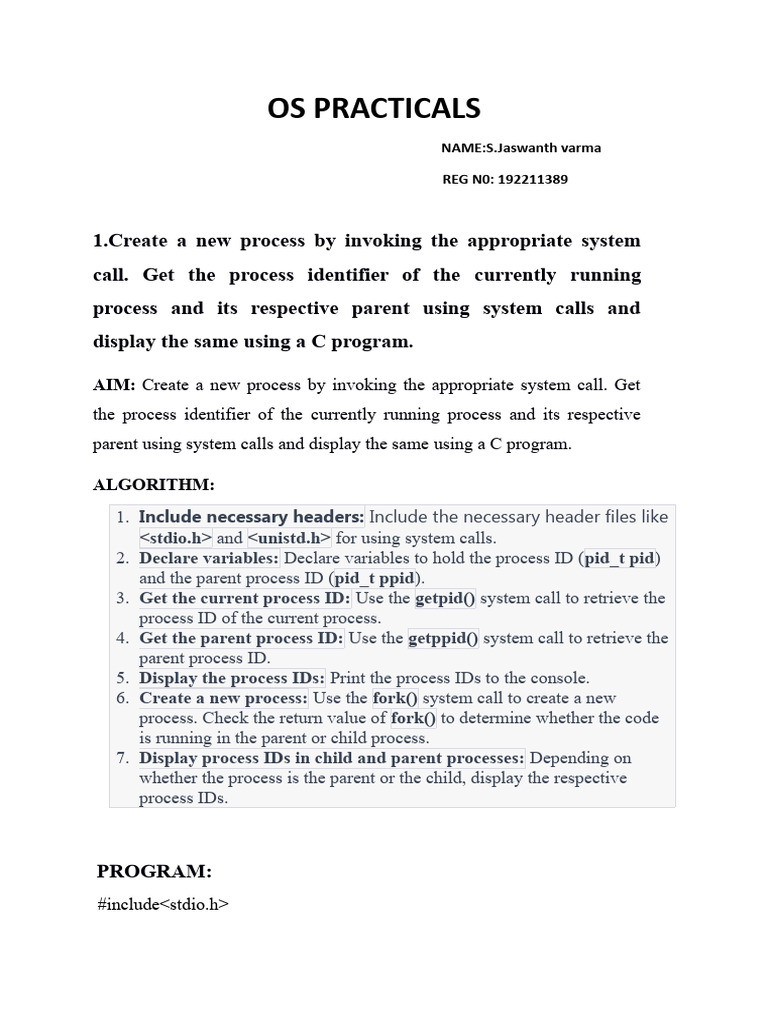 Os Practicals | PDF | Input/Output | Operating System Technology