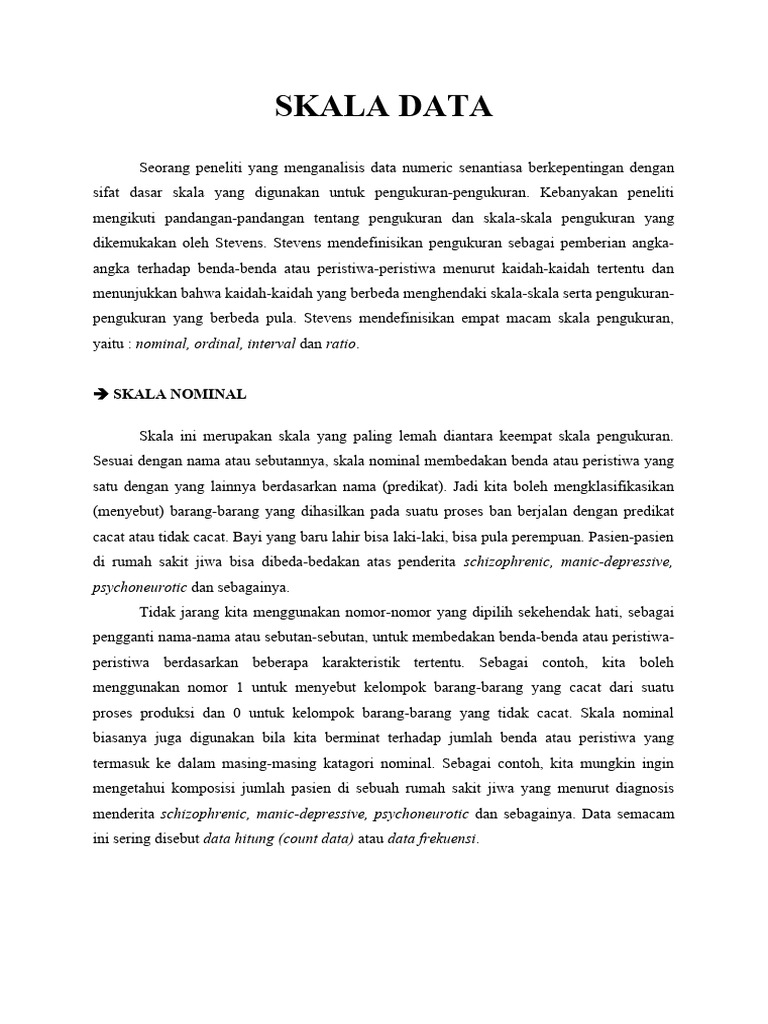 Pertemuan 4 Skala Data | PDF