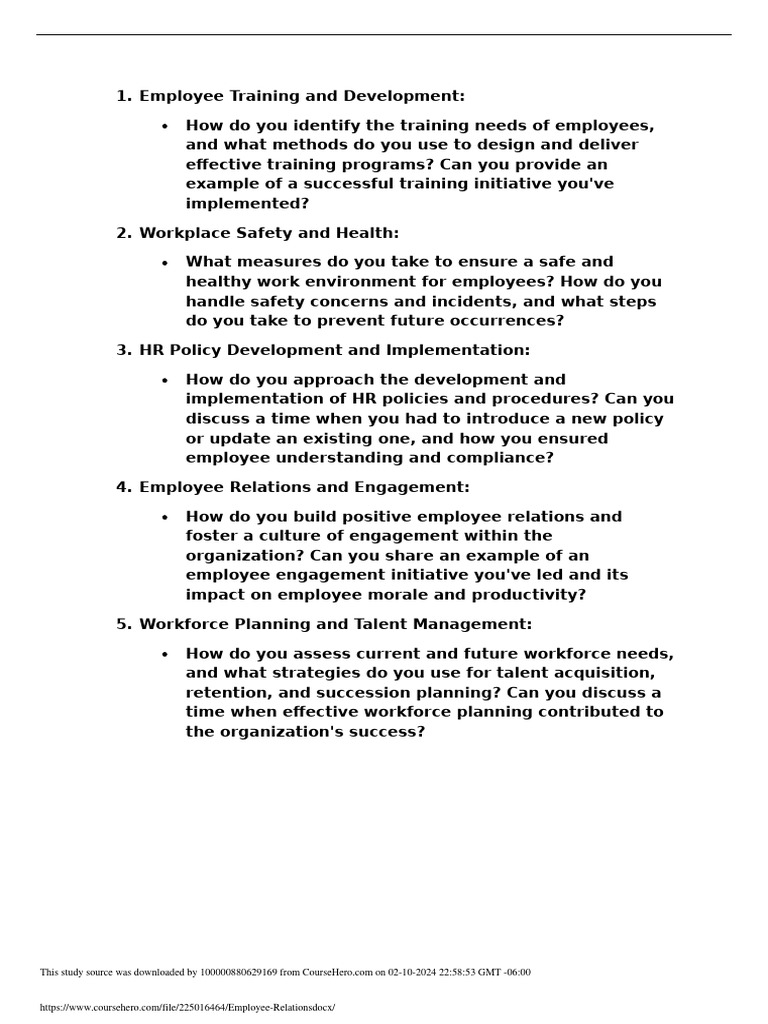 Employee Relations | PDF | Human Resource Management | Employee Retention