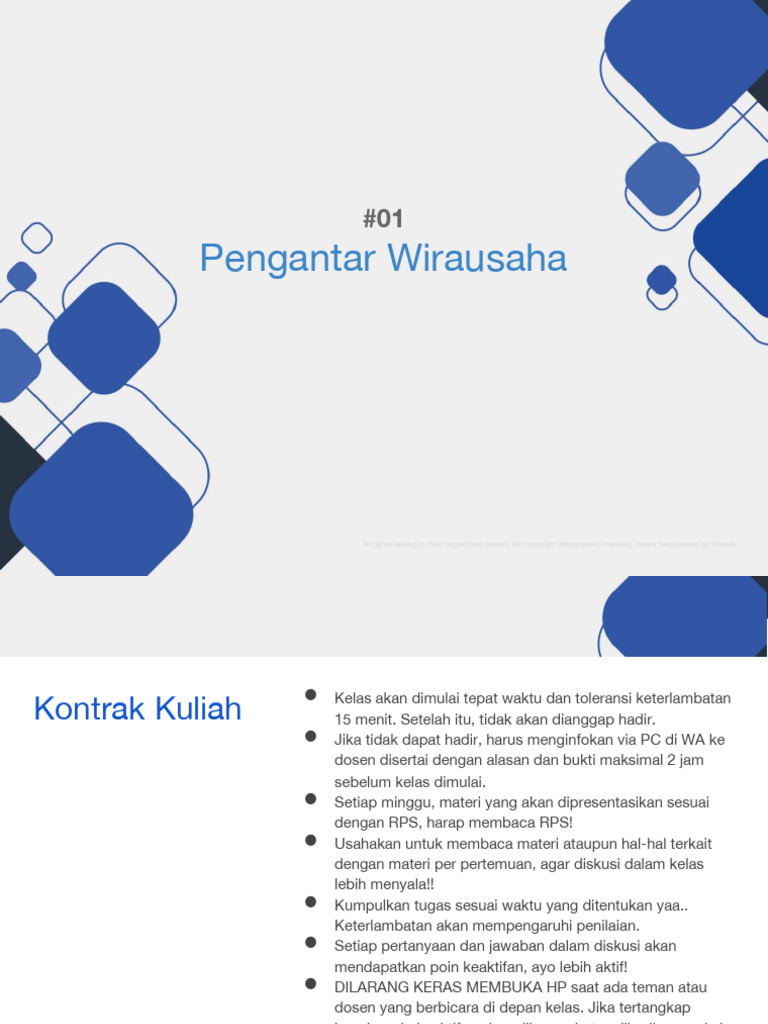 01 Pengantar Kewirausahaan - Compressed | PDF