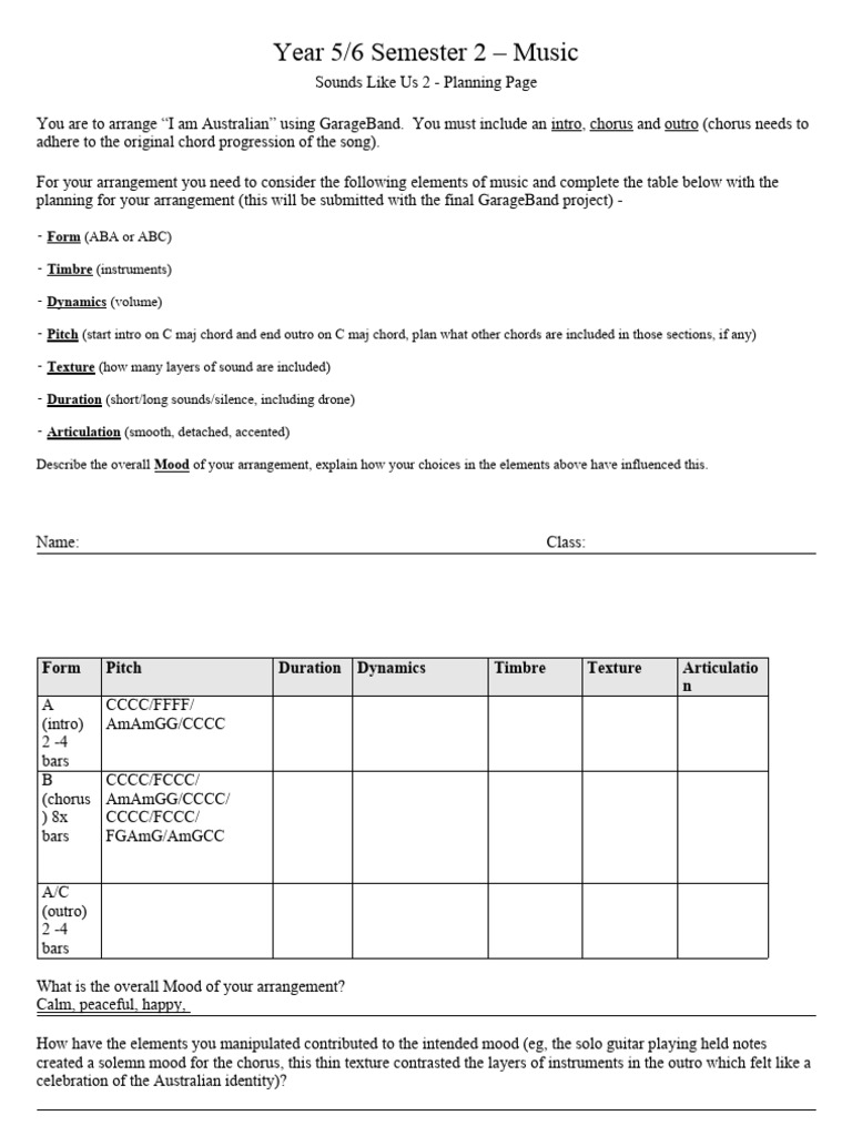 Music Semester 2 | PDF