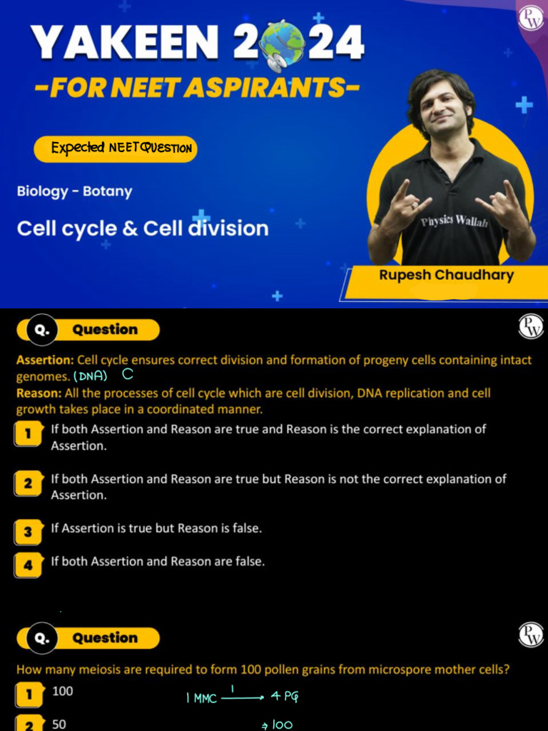 Cell Cycle Expected Question | PDF