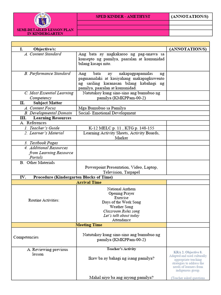 Q2.COT - Identify Family Members | PDF | Learning | Teachers