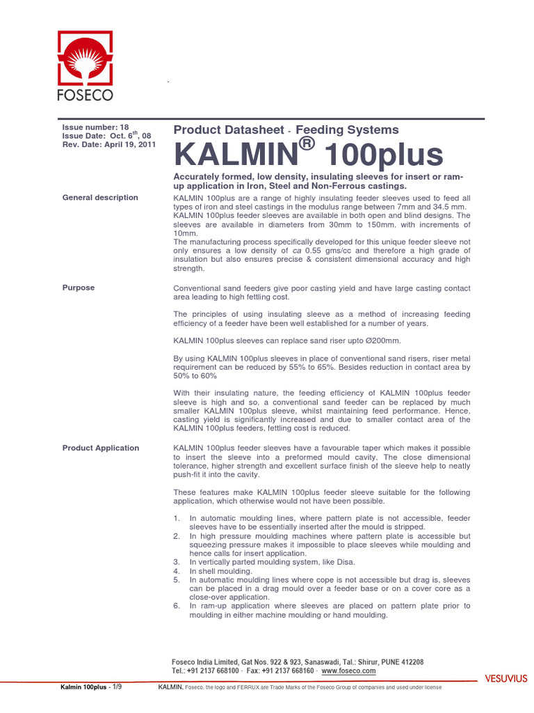 Kalmin 100 Plus Wiith Neck Down Sleeves (1) | PDF | Materials ...