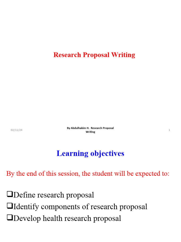 Research Proposal Writing | PDF | Methodology | Cognition