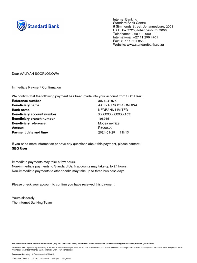 Payment Confirmation | Download Free PDF | Service Industries | Banking