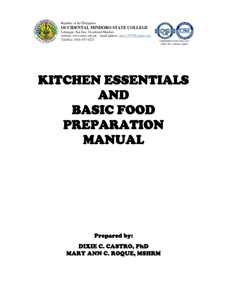 Chapter 1 Kitchen Essentials | PDF | Chef | Cooking