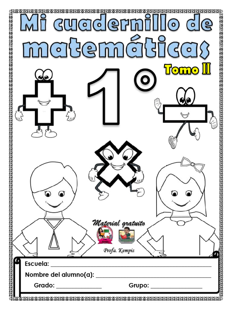 1° Tomo 2 Mi cuadernillo de matemáticas Profa Kempis | PDF