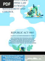 RA 9003 - Ecological Solid Waste Management Act of 2000 | PDF | Waste ...