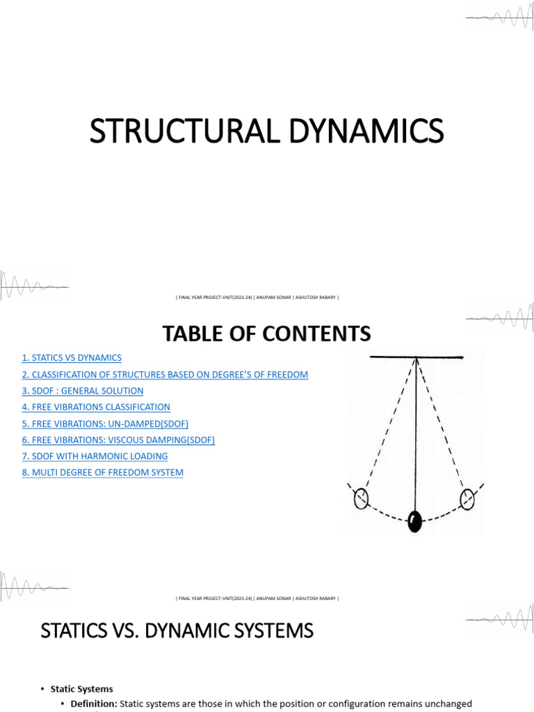 Structural Dynamics | PDF | Oscillation | Damping