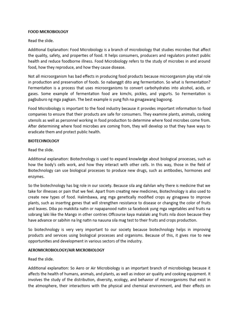 Script For Applied Microbiology | PDF | Microbiology | Microorganism