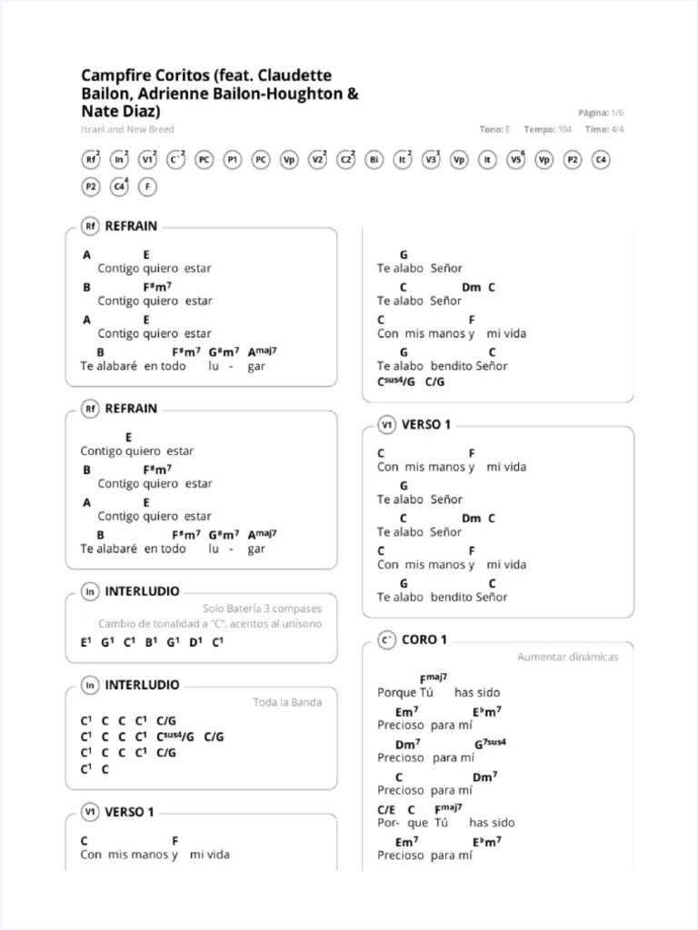 Campfire Coritos - Israel Houghton | PDF