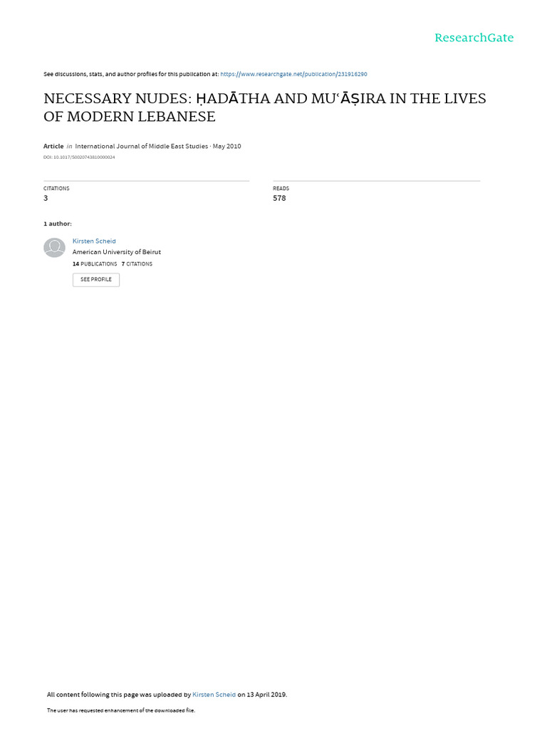 Scheidnecessarynudes | PDF | Experience | Nudity