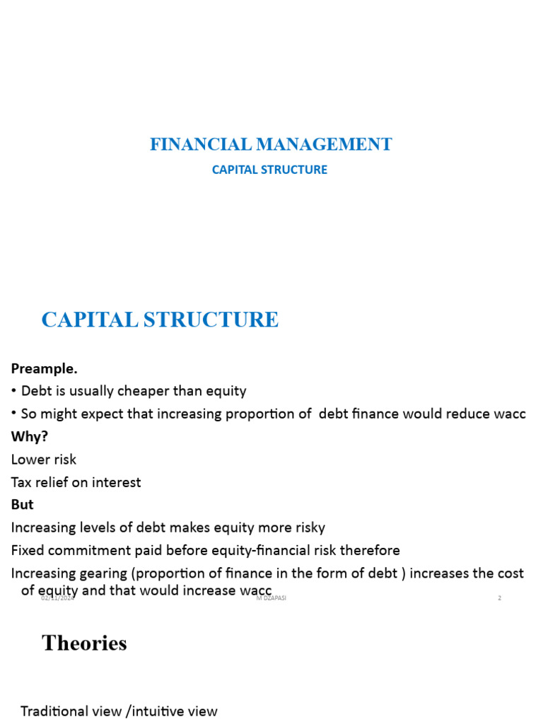 Capital Structure | PDF | Capital Structure | Stocks