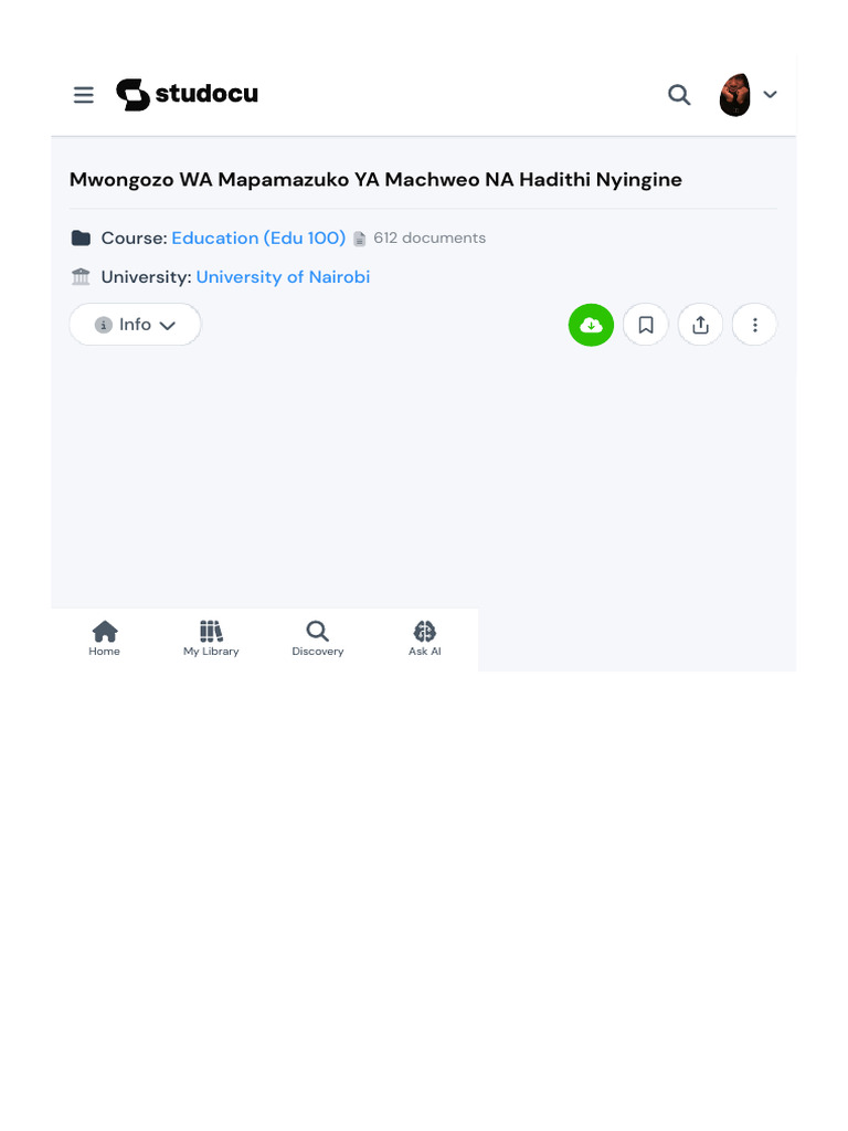 Mwongozo WA Mapamazuko YA Machweo NA Hadithi Nyingine - MWONGOZO WA ...