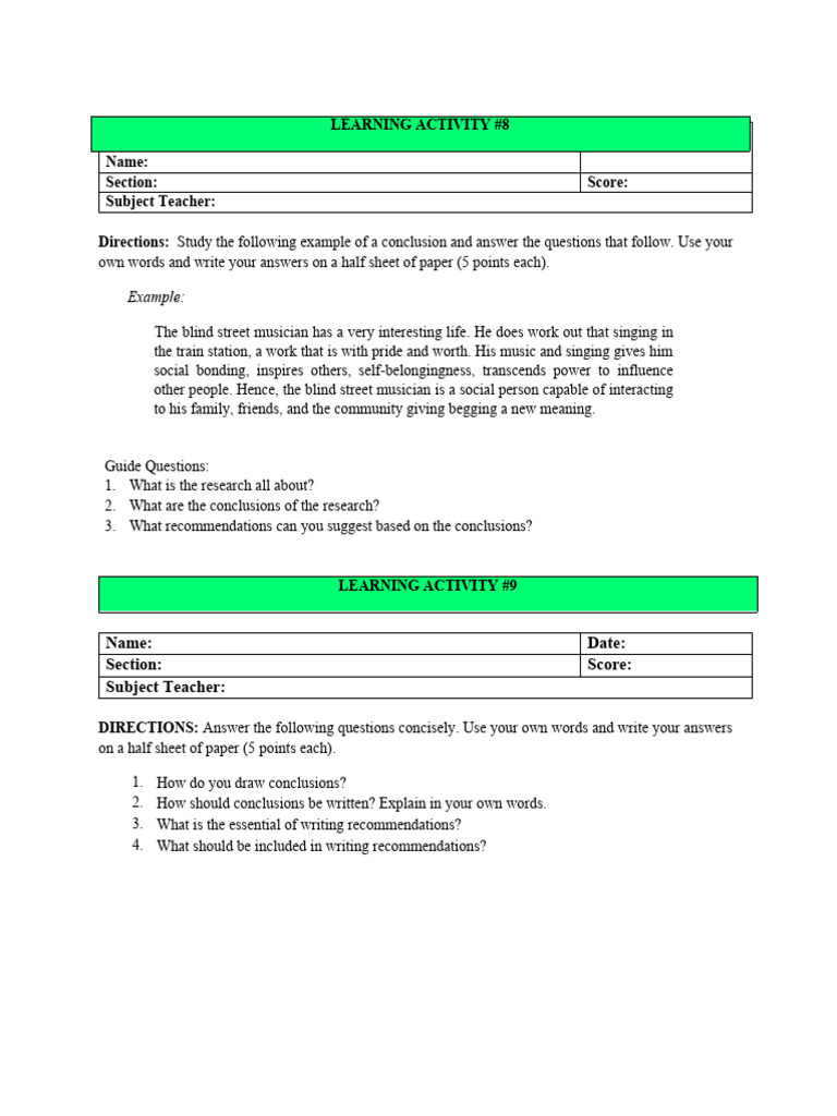 Learning Activity 8-9 | PDF