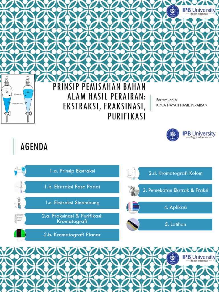 Ekstraksi, Fraksinasi, Purifikasi | PDF | Sains & Matematika