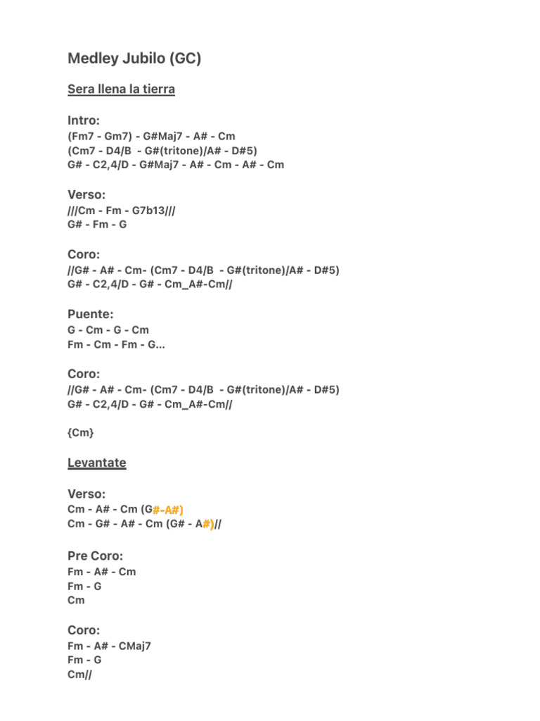 Medley Jubilo (GC) | PDF