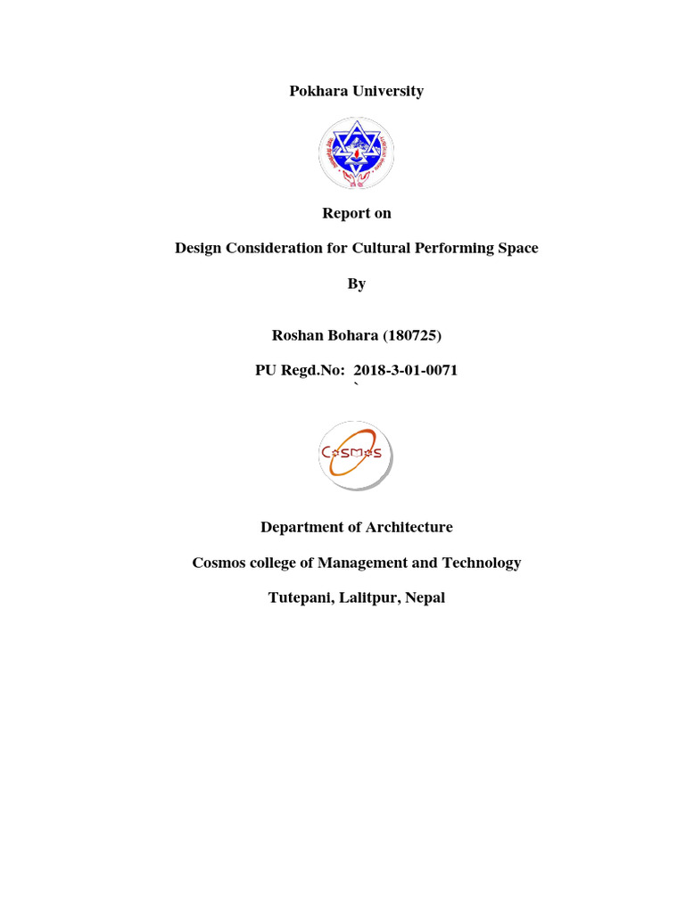 Report On Design of Cultural Performing Space | PDF | Nepal