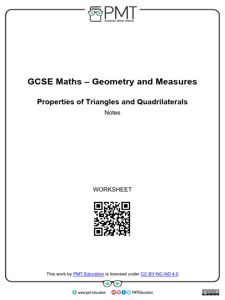 D. Properties of Triangles and Quadrilaterals | PDF | Triangle ...