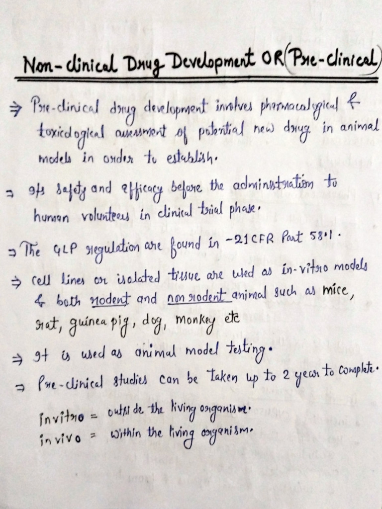 Pre Clinical Drug Development | PDF | Biology | Life Sciences