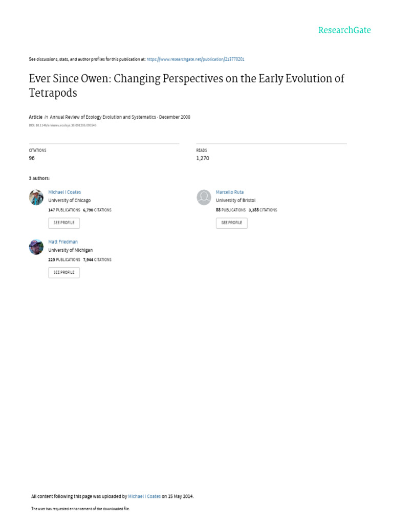 Ever Since Owen Changing Perspectives On The Early | PDF | Taxa