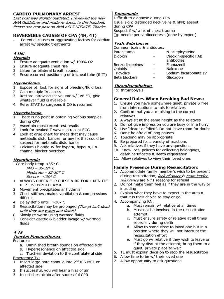ABC Handouts Part 3 | PDF | Cardiopulmonary Resuscitation | Blood