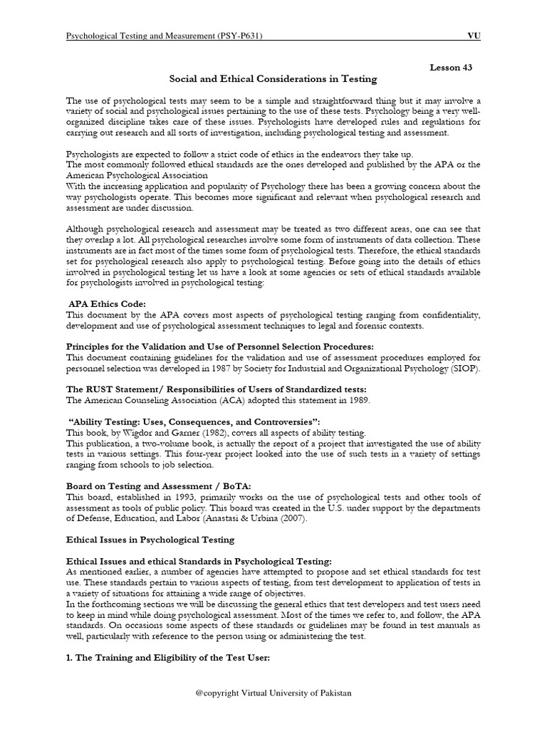 Lesson 43 | PDF | Psychology | American Psychological Association