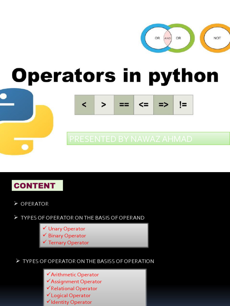 Python Operators Explained | PDF | Computer Programming | Software ...