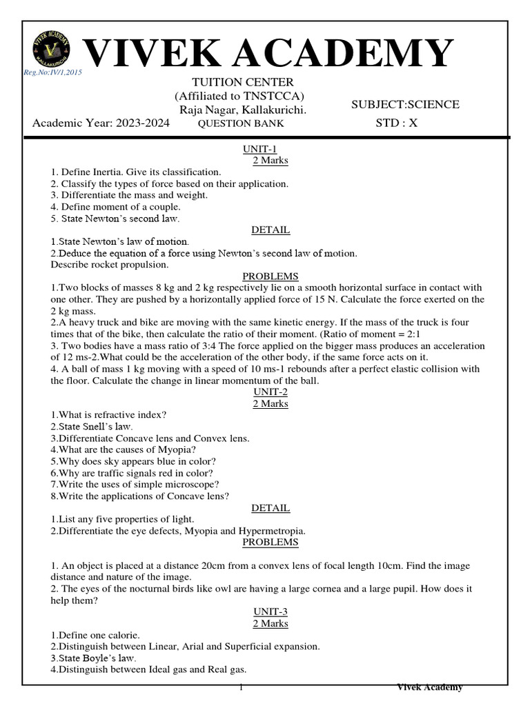 10 TH Sci, Soci | PDF
