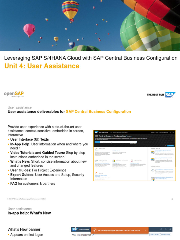 openSAP s4h28 Unit 04 USAS Presentation | PDF | Tutorial | Cyberspace