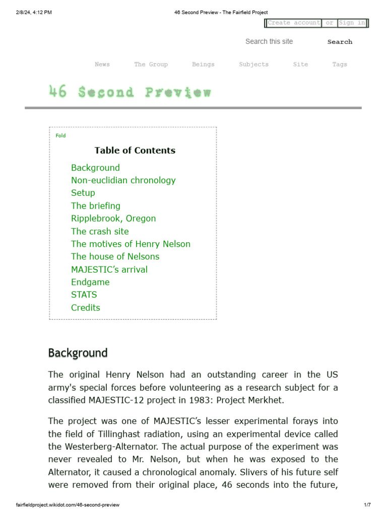 46 Second Preview - The Fairfield Project | PDF