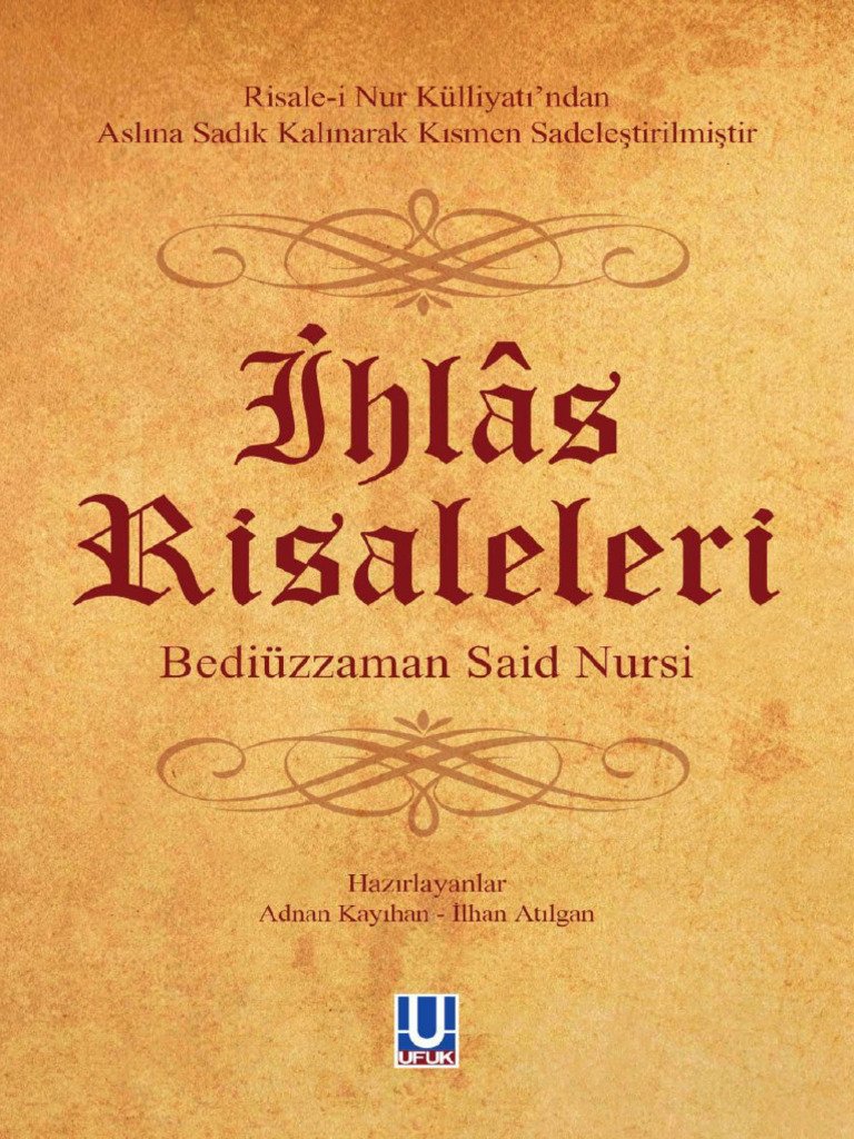 Ihlas Risaleleri-Bediuzzaman Said Nursi | PDF