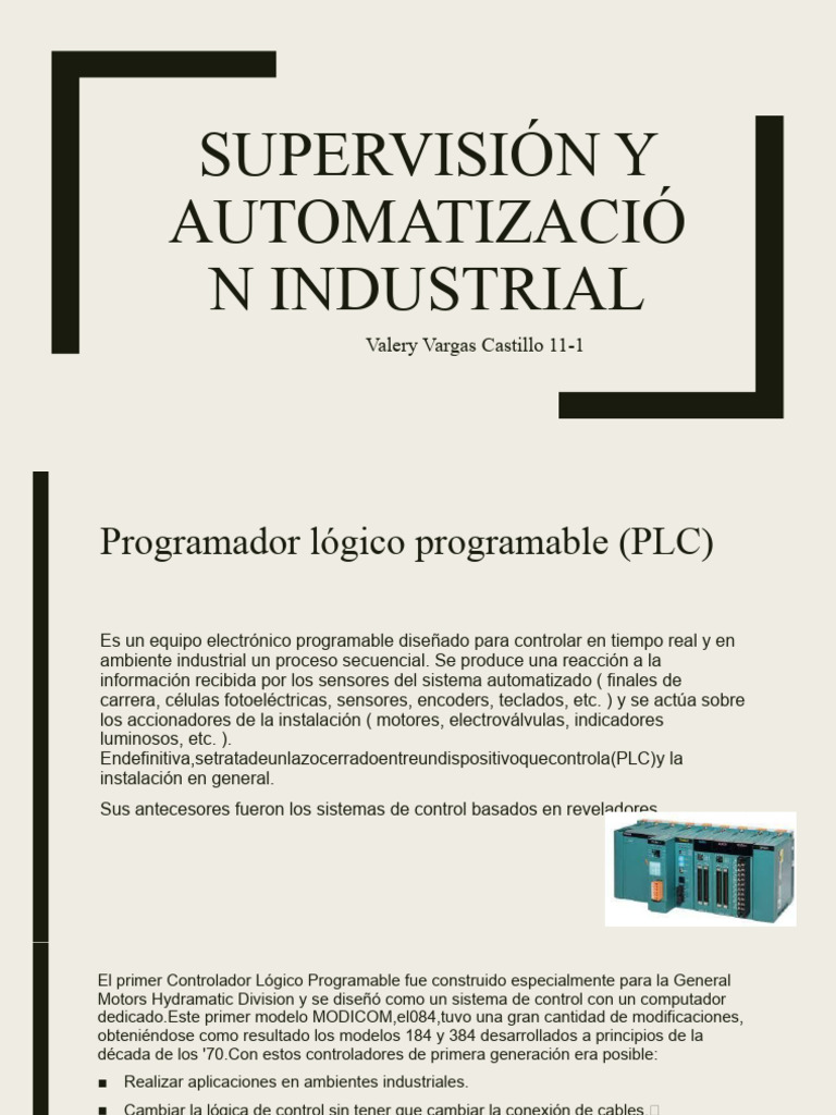 Tipos y características de PLC Modicon 084 | PDF | Controlador lógico ...