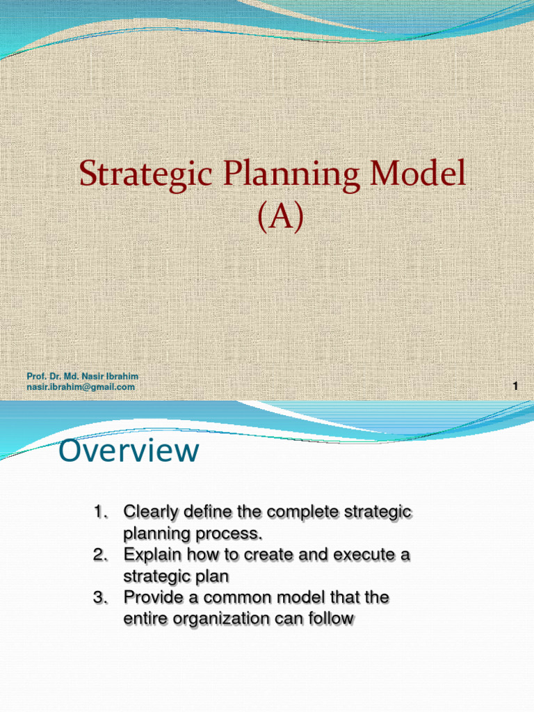 Strategic Planning A | PDF | Strategic Planning | Supply Chain