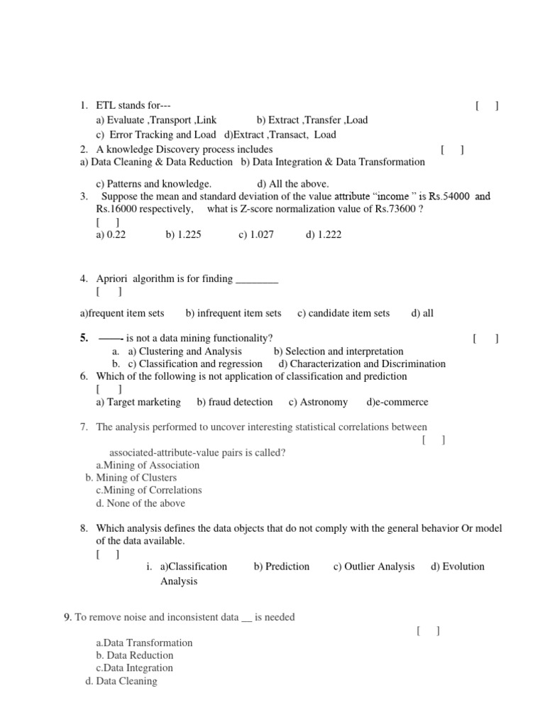 Imp Ques DM | PDF | Information Science | Statistics