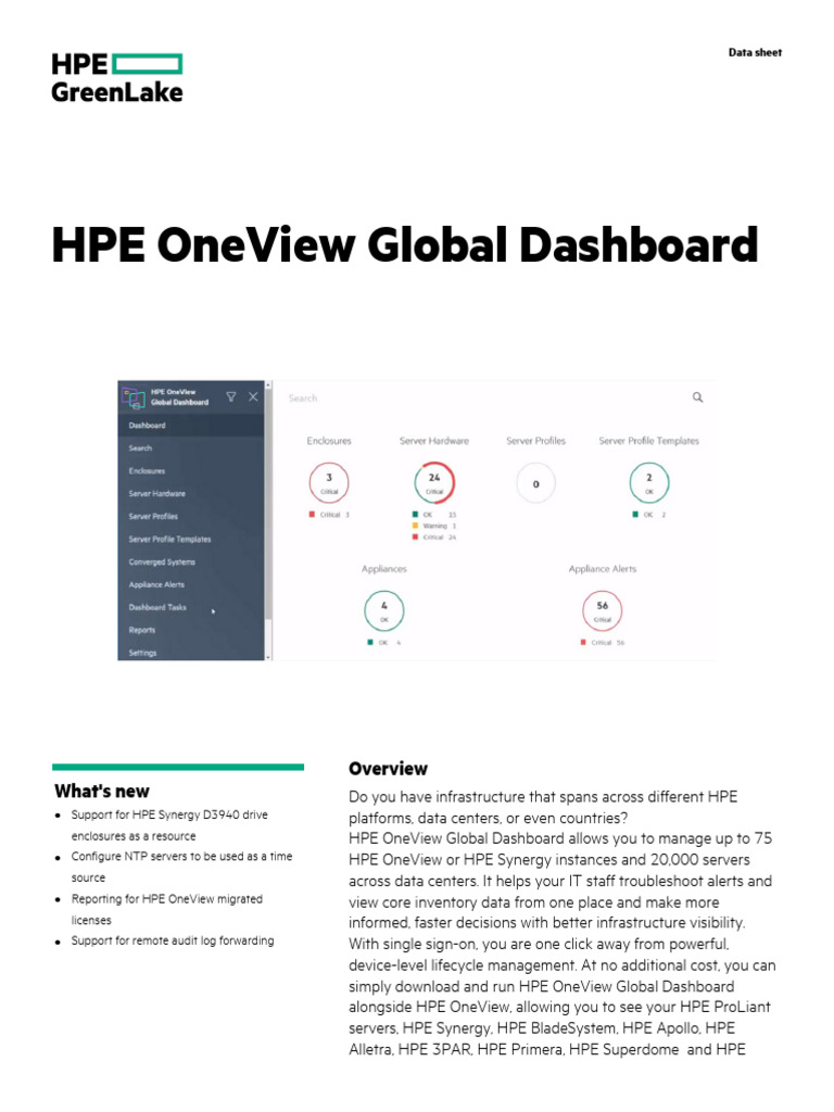 HPE OneView Global Dashboard-PSN1009187269USEN | PDF | Expert | Trademark