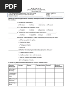 First Periodical Test in Arts 3 F | PDF | Shape | Geometry