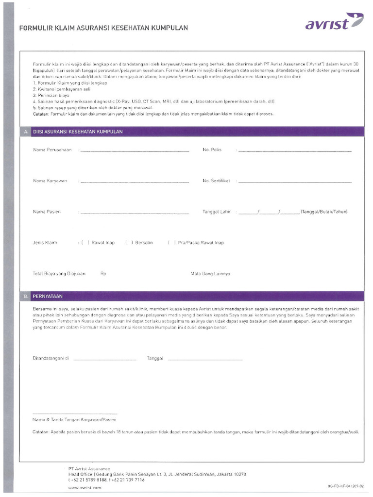 Form Rawat Inap | PDF