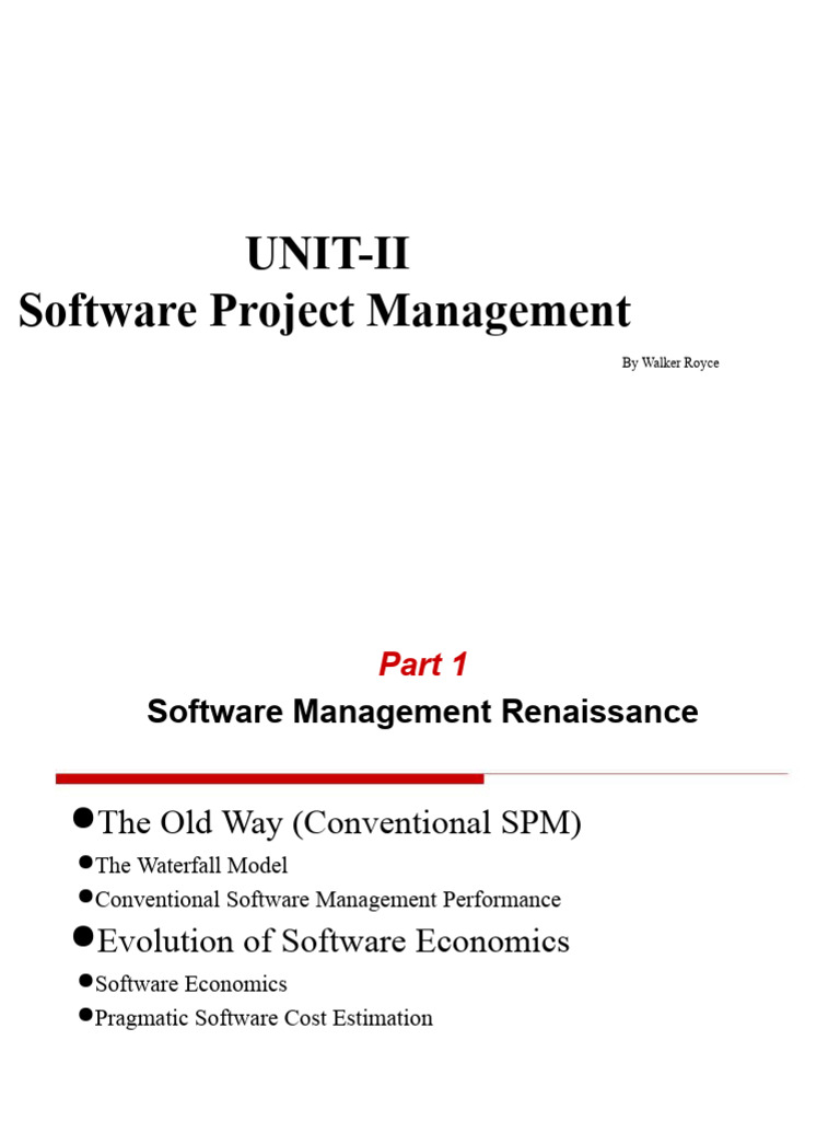 SPPM - 2-Units Ppts | PDF | Project Management | Software