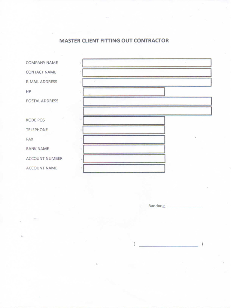 Master Client Fitting Out Contractor | PDF